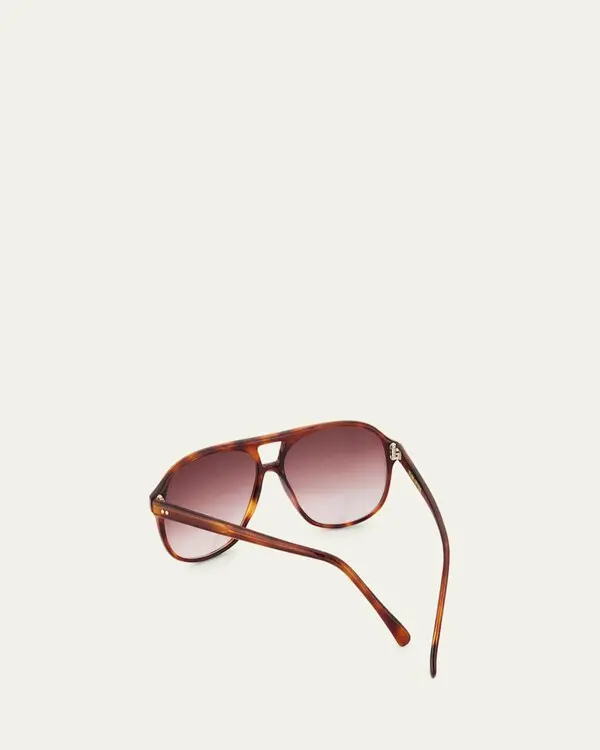 Selima Optique Money 2 Aviator Sunglasses - E2 Auburn Tortoise